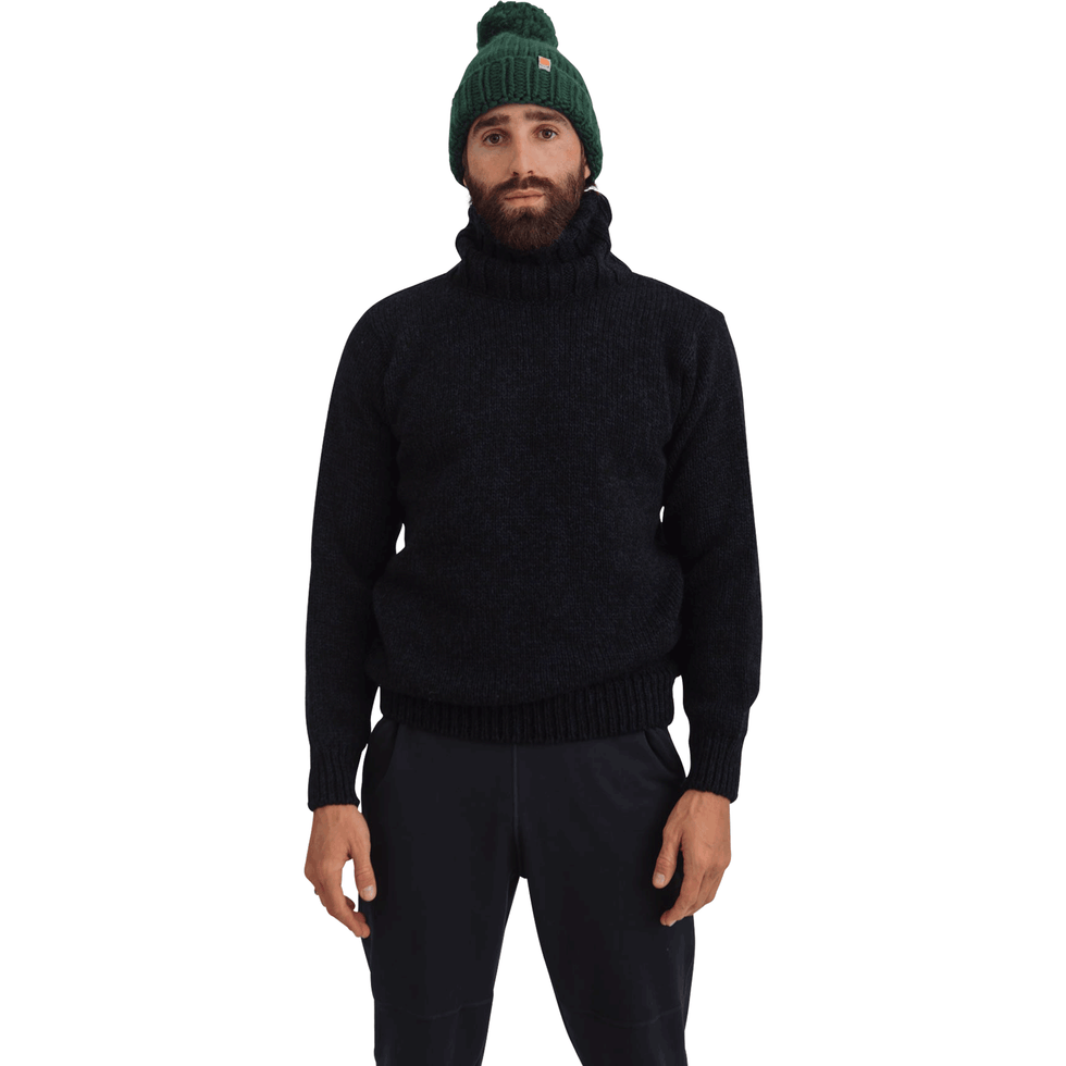 Nansen High Neck, Navy Melange – Westerlind