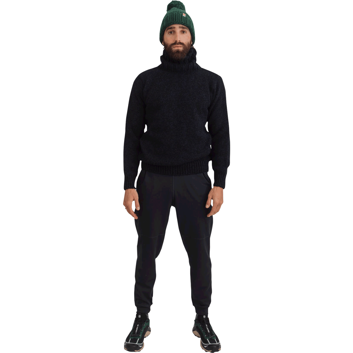 Nansen High Neck, Navy Melange – Westerlind